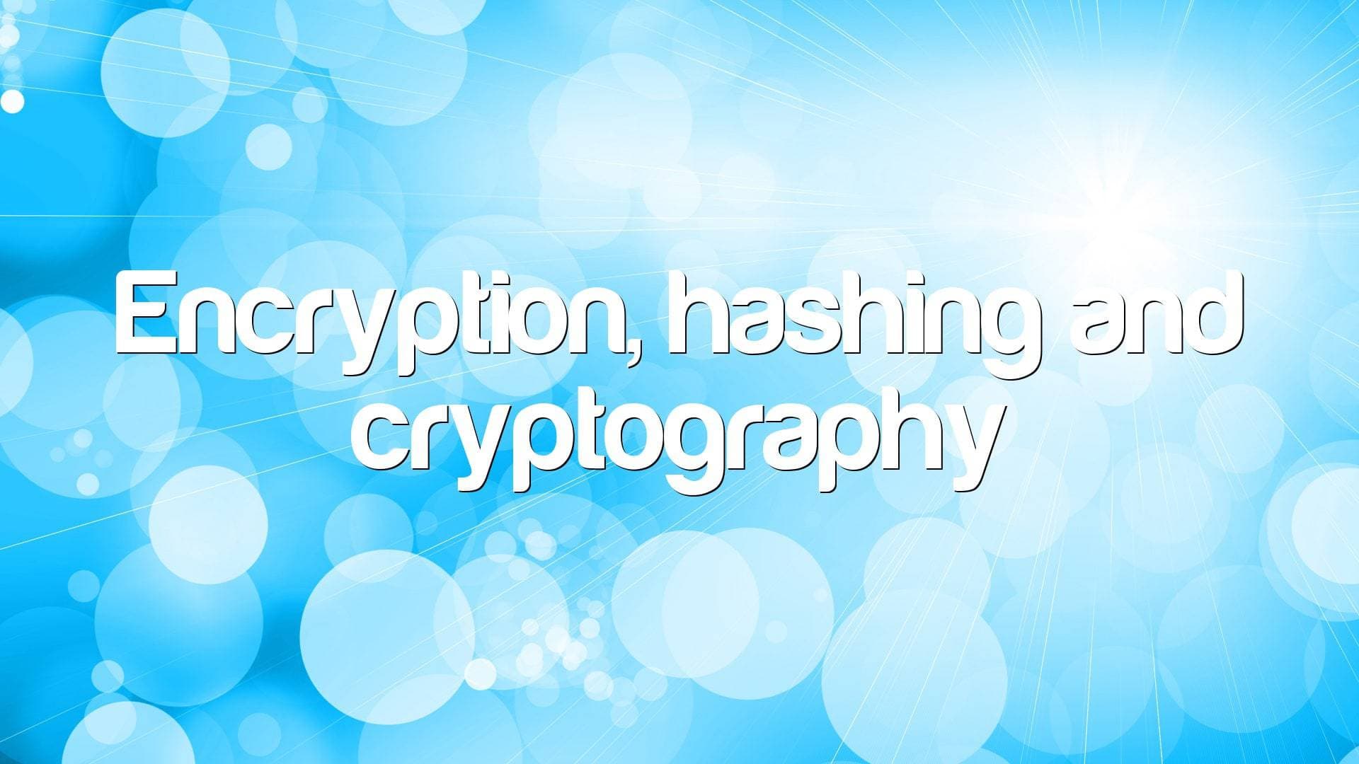 Encryption, hashing and cryptography - Digiosaajat